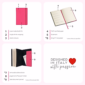 Legami - Mini Weekly Photographic Diary, 12 Months, from January 2024 to December 2024, Elastic Closure, 6 Languages, Monthly Planner January 2025, Address Book, Holiday Plan, 8x11 cm, Stars Theme