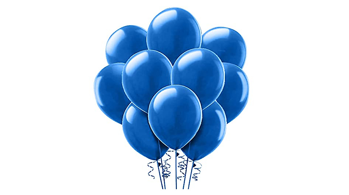 Royal Blue Latex Balloons 100-Pack for Party Decor | Qishi
