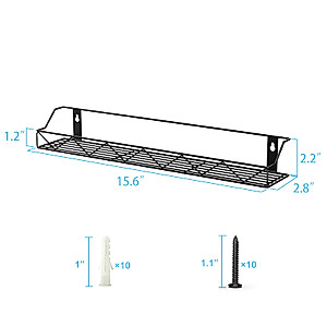 Bextsrack Spice Rack Organizer for Cabinets, 4 Pack Wall Mounted Spice Seasoning Jars Shelf Storage Organizer for Cupboard, Pantry Door, Black