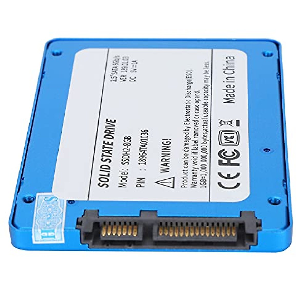Garsentx Hsthe Sea SSD Automatic Recognition Intelligent Error Correction Blue Metal 2.5‑inch Hard Drive for Storing Data for OS X/Linux/Windows XP/Win/7/8/10 (8GB)