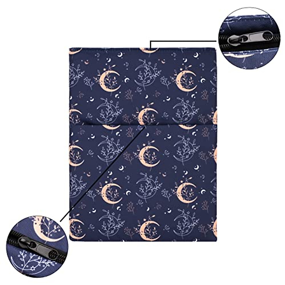 The Great Oak Midnight Sky - Padded Book Sleeve - Size 8.5'' x 11'' - Zippered Pocket - Book/Planner/Kindle Cover (Medium)