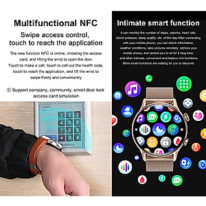 HANDA HK8 Pro Smart Watch for Men Women, Fitness Tracker Smartwatch with Always-on AMOLED Screen Heart Rate Sleep Monitor Pedometer Bluetooth Call IP68 Waterproof Activity Tracker (Silver), 1.36 inch