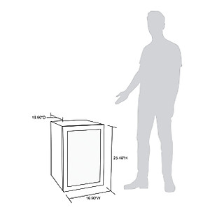 NewAir AB-850 Beverage Refrigerator Cooler with 90 Can Capacity - Mini Bar Beer Fridge with Right Hinge Glass Door - Cools to 37F - Stainless Steel