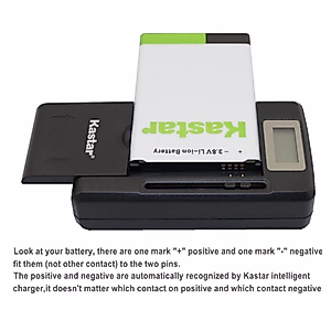 Kastar 2-Pack BL-5B Battery and Smart LCD Charger Replacement for Nok 2610 3220 3230 5140 5140i 5200 5300 5500 5500 Sport 6020 6021 6061 6070 6080 7260 7360 N80 N90 5070 6060 6120 Classic 6121