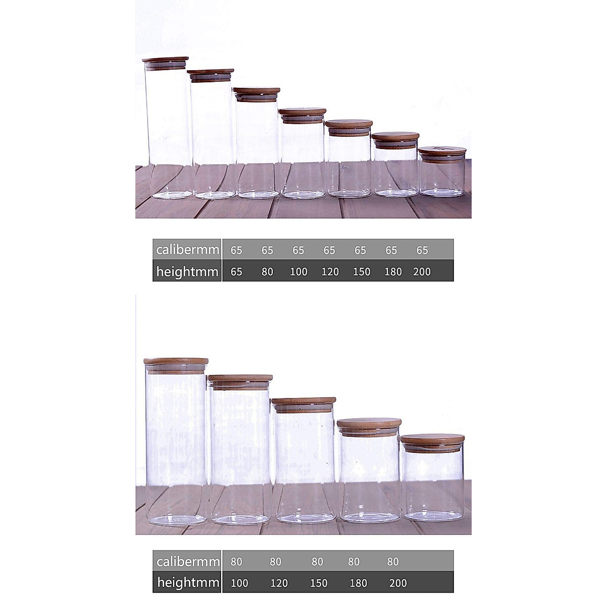 Bonwete Food Storage Containers Cereal Dry Food Storage Container with Bamboo Lid