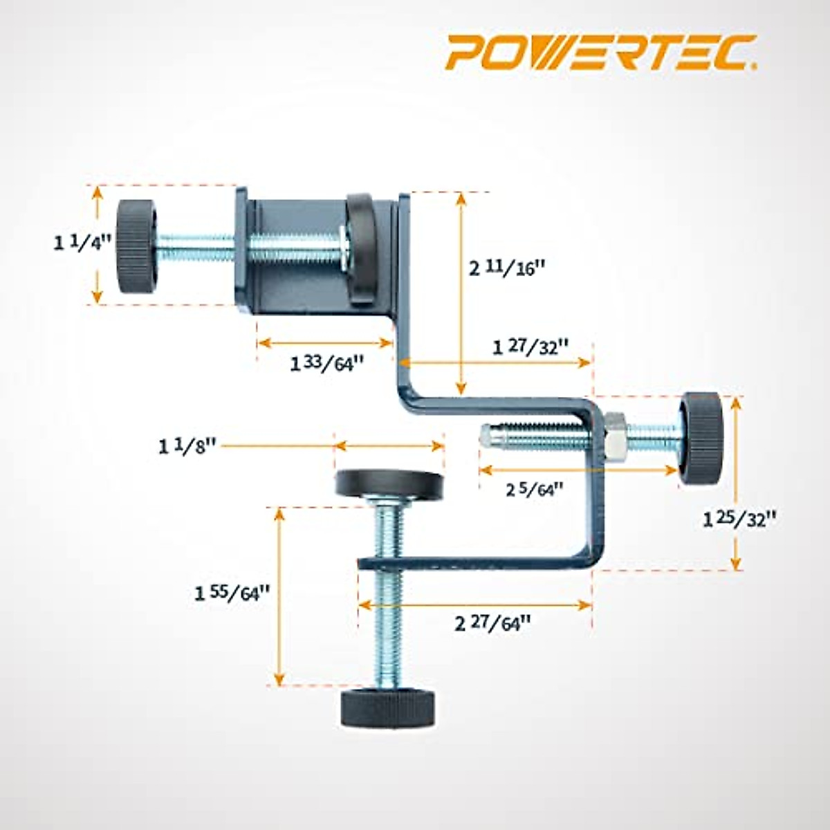 POWERTEC 71181 Drawer Front Installation Clamps | Cabinet Hardware Jig | Drawer Jig For Easy and Fast Drawer Front Panel Installation