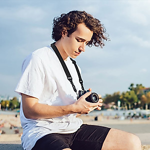 GROLEOA [2 Pack] Replacement Shoulder Strap Universal Adjustable Shoulder Strap for Laptop iPad Tablet Phone Case Messenger Camera Luggage Duffel Bag, Nylon Neck Strap 32"-61", Black