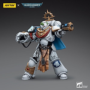 LEBOO JoyToy × Warhammer 40k Space Marines White Consuls Captain Messinius 1/18 Action Figure Joy Toy Figures
