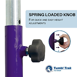Tumbl Trak Adjustable Home Jr Kip Bar, Gymnastics Training Bar for Home and Gym, Purple