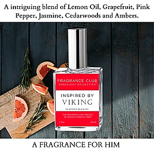 Fragrance Club Genealogy Collection Inspired by Viking 1.7 oz. EDP for Men is comparable to the original with fragrance notes of Pink Pepper, Jasmine and Ambers