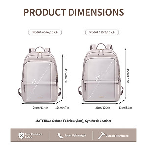 GOLF SUPAGS Laptop Backpack for Women Slim Computer Bag Work Travel College Backpack Purse Fits 14 Inch Notebook (Pink)