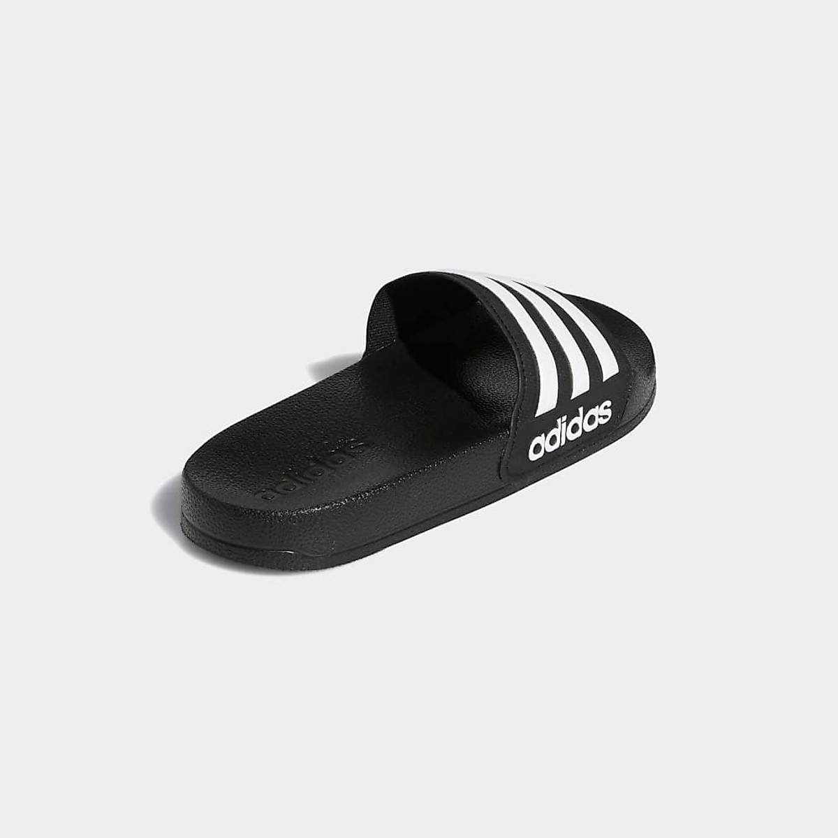 adidas Adilette Shower Slides, Core Black/White/Core Black, 2 US Unisex Little Kid