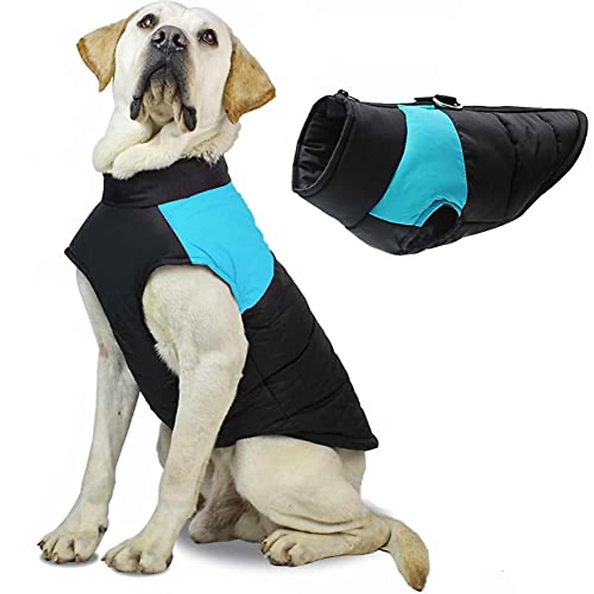 DoggieKit Dog Winter Coat-Windproof Cozy Dogs Jacket Warm Vest for Cold Weather,Waterproof Soft Padded Pet Clothes with Dual D-Ring Apparel for Puppy Small Medium Large Dogs