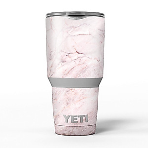 Design Skinz Pink Slate Marble Surface V7 - Skin Decal Vinyl Wrap Kit Compatible with The Yeti Rambler Cooler Tumbler Cups