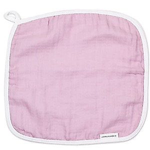 HonestBaby Organic Cotton Triple-Layer Woven Wash Cloths Multipack, Rainbow Stripe, One Size