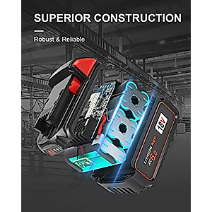 Amityke 2Packs Replacement for Milwaukee M18 Battery 6.0Ah 48-11-1860 48-11-1850 Compatible with Milwaukee M18 18V Battery Series Chargers and Tools