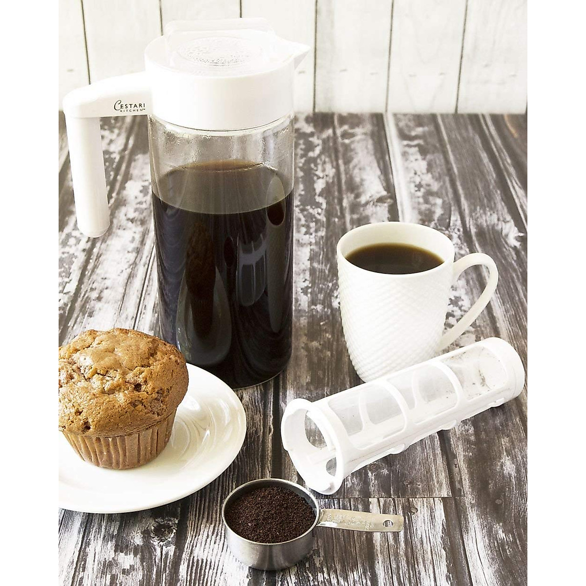 Cold Brew Coffee Filter Reusable Multipurpose Tea Infuser | Enjoy Smooth Cold Brewed Coffee, Loose Tea, Spiced Cider, Flavored Drinks | Nylon Mesh Infusion Pitcher Accessory, Replacement Filter