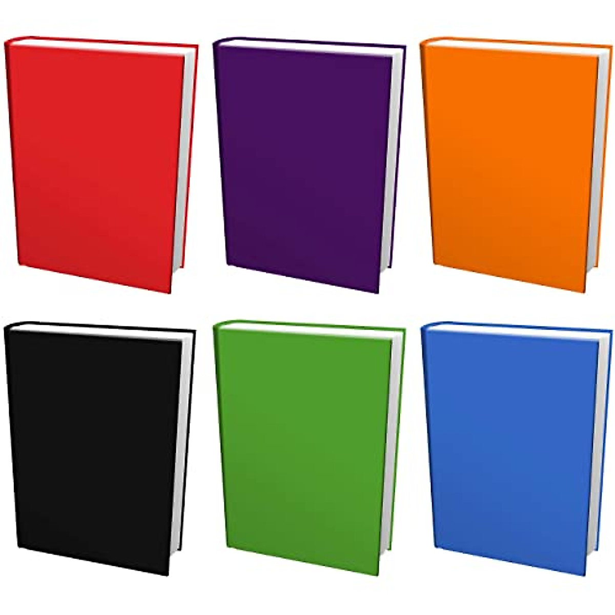 Easy Apply, Reusable Book Covers 6 Pk. Best Jumbo 9x11 Textbook Jackets for Back to School. Stretchable to Fit Most Large Hardcover Books. Perfect Fun, Washable Designs for Girls, Boys, Kids and Teens