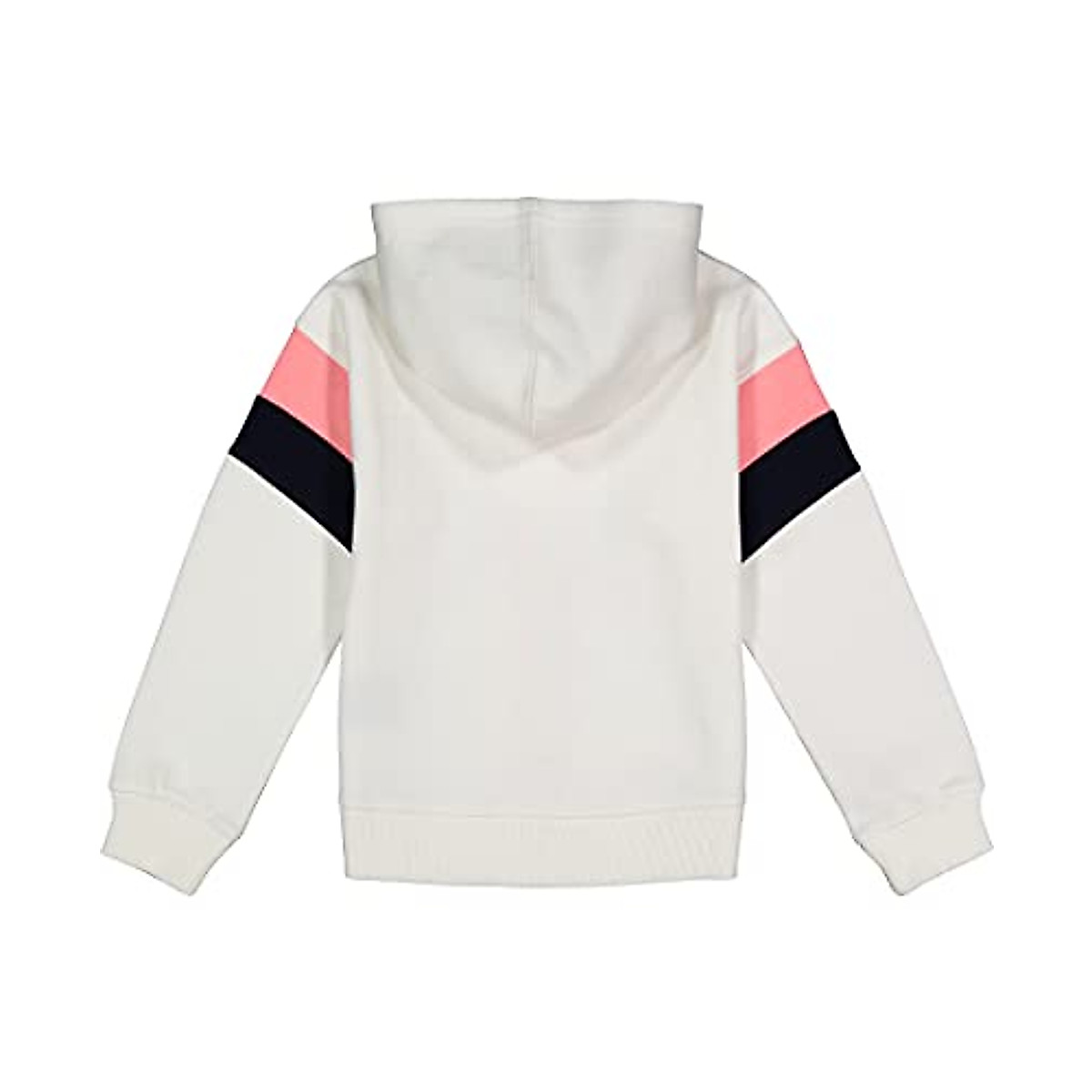 Nautica Girls' Logo Sweatshirt, Fleece Hoodie with Full-Zip Front & Pockets, Marshmallow Block, 16