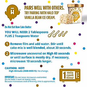 Halo Top Single Serving Birthday Cake Light Cake Mix, 1.76 oz.