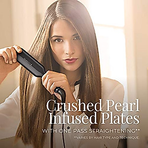 Remington S9520 Pro 2" Pearl Ceramic Flat Iron, Hair Straightener, Digital Controls + 9 Heat Settings, Black/Pink