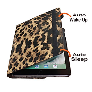 JYtrend Case for 2022 iPad 10th Generation 10.9 inch, Rotating Stand Smart Magnetic Auto Wake Up/Sleep Cover for Model A2696 A2757 A2777 (Leopard)