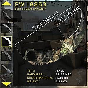 Karambit Knife - Fixed Blade Knife - Karambit Knives - CSGO Raptor Claw Knives - Best Combat Carambit for Hunting Camping Hiking EDC for Men Women Comes with Sheath - Fathers Day Dad Gift 16853