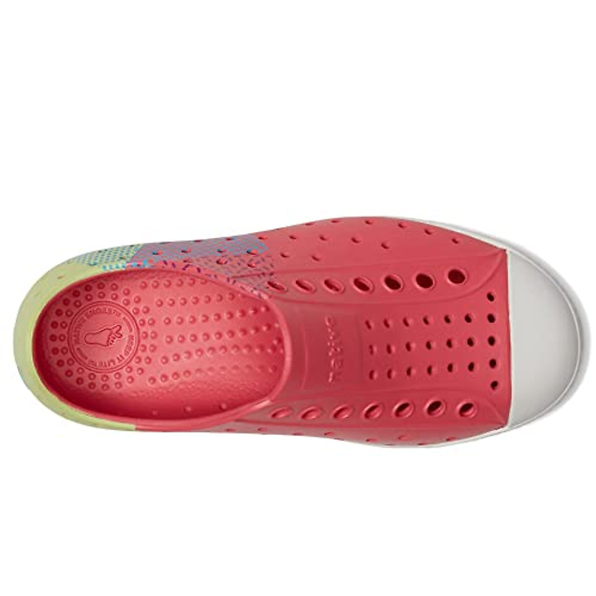 Native Shoes Jefferson Sugarlite Block (Little Kid) Dazzle Pink/Shell White/Celery Maria Starfish Block 2 Little Kid M