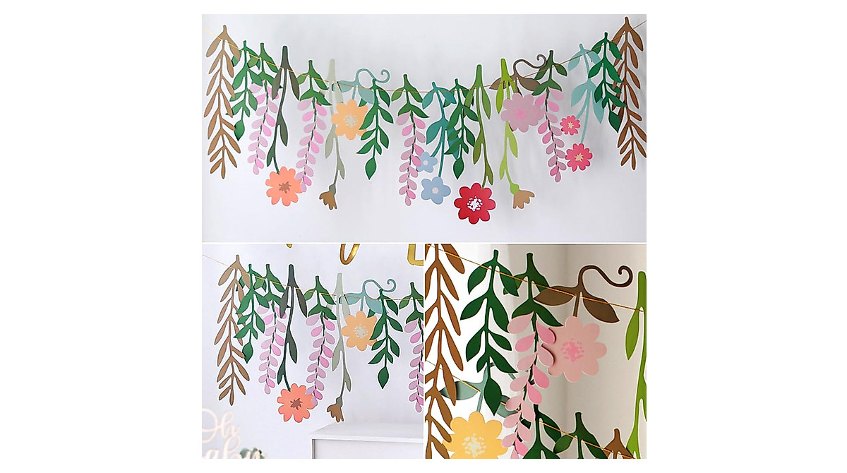 Colorful Wildflower Garland for Party Decorations