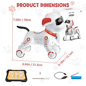 Dolanus Robot Dog for Kids 8-12, Remote Control Smart Robotic Pets That Acts Like a Real Dogs Touch Interactive Walking Talking Barking Toys for Girls Boys Toddler, Gifts for 4 5 6 7 8 12 Years Old