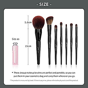 Jessup Makeup Brushes Set Premium Synthetic Powder Foundation Highlight Concealer Eyeshadow Blending Eyebrow Liner Spoolie Brush Set Black 21pcs T271
