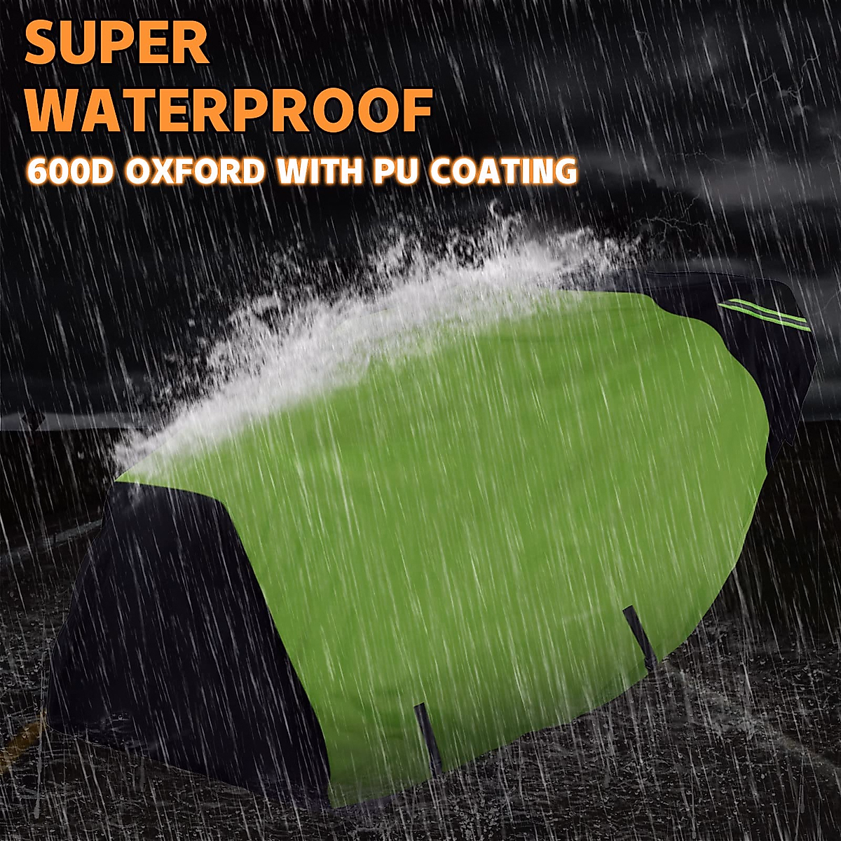 Riding Lawn Mower Cover with Bagger Attachment,Waterproof Heavy Duty Fits Up to 54”Mower Decks,600D Polyester Oxford UV and Water Resistant,Windproof Buckle Strapping Designed