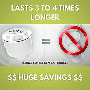 EZ Trap Waterless Urinal Cartridge for use with Sloan, Falcon & Bobrick Waterfree Urinals - Last 3 to 4 X Longer - No Gels, Liquid Sealants, Nor Special Cleaners Required Reduces Cost