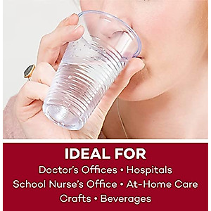 Dealmed 3 oz. Disposable Plastic Cups – 100% Recyclable Cups for Doctor's Offices, School Nurse's, Hospitals, at Home and More (Pack of 100)