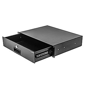 NavePoint Server Cabinet Case 19 Inch Rack Mount DJ Locking Lockable Deep Drawer with Key 2U