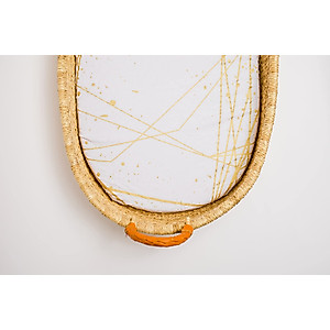 NODNAL CO. Changing Pad Cover - 100% Cotton for Baby Girl/Boy - Gender Neutral Patterns & Colors - Universal Fit Changing Pad Liner for Standard 16" x 32" Baby Changing Table Mats (Eucalyptus)