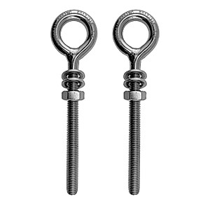 US STAINLESS 2 Pieces Stainless Steel 316 M8 Eye Bolt 8mm x 60mm (5/16" x 2 3/8") Marine Grade Pitch of 1.25