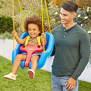 Little Tikes 2-in-1 Snug 'n Secure Swing Blue, 16.30 L x 16.00 W x 17.00 H Inches