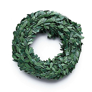 Efavormart 18FT Mini Leaf Garland, DIY Wired Artificial Vine Greenery Garland, Green Leaf Strand, Wall, Wedding, Party, Wall, Office, Backdrop Arch, Garden Decorations