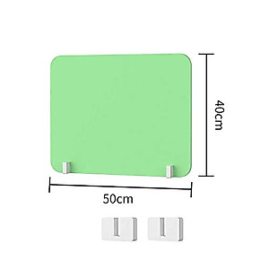 Sneeze Guard Panel for Desk Personal Protection Shield PVC Wood Board Privacy Shields Partition Panel for Office, Classroom, Exam, Restaurant-Green[40x50cm]