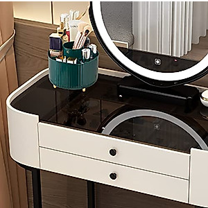 Large Capacity Makeup Brush Holder, 360° Rotating Makeup Perfume Organizer, 5 Slot Makeup Brushes Cup Tray for Vanity Decor Bathroom Countertops Cosmetic Desk Storage Container Display Case (Green)