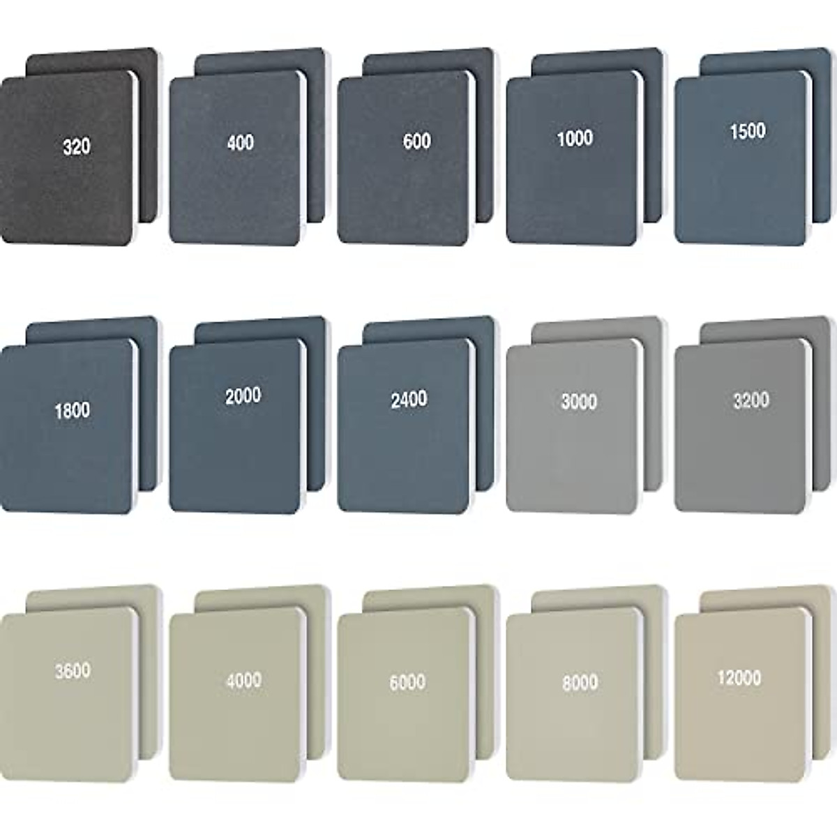 30 Pieces 2 x 2 Inch Sanding Pads Padded Sanding Pads Polishing Soft Mess Pen Sanding Kit Double-sided Grits for Plastic Sanding Acrylic Materials