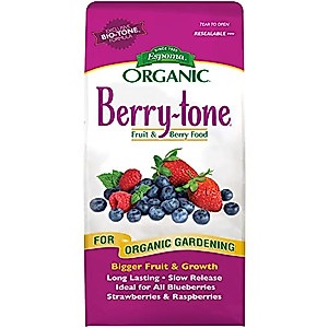 Espoma Organic Berry-Tone 4-3-4 Natural & Organic Fertilizer and Plant Food for All Berries. 4 lb. Bag. Use for Planting & Feeding to Promote Bountiful Harvest - Pack of 2