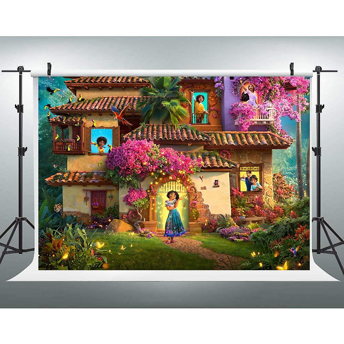 Magic Movie Backdrop 7x5 Vinyl Magical House Birthday Background Magic Banner for Kids Birthday Party Supplies Decoration Movie Poster for Nursery Decor