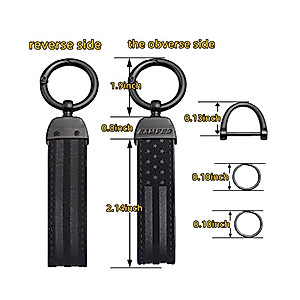 GAMPRO American Flag Microfiber Leather PU Car Keychain Accessories with Zinc Alloy Fashion keychain suit for men and women