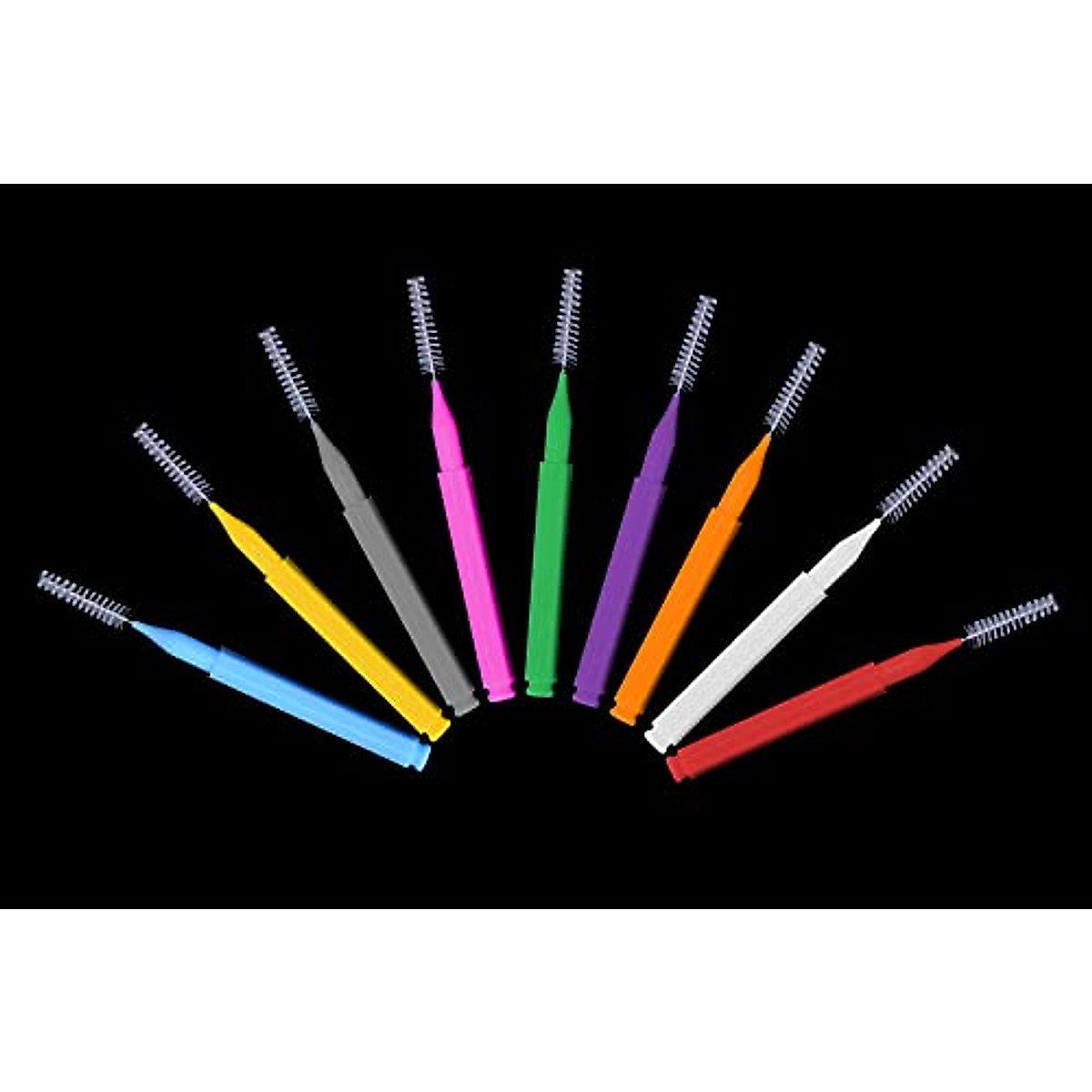 GOUWEIBA 100pcs Braces Brush Disposable Interdental Brush Toothpick Dental Tooth Flossing Head Oral Dental Hygiene Flosser Dental Hygiene Flosser Tooth Cleaning Tools Oral Flossing Head (Mixed Color)