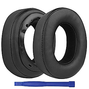 MDR-HW700 Ear Pads, Replacement Protein Leather Earpads Memory Foam Ear Cushions Repair Parts for Sony MDR-HW700 MDR-HW700DS MDR HW700 HW700DS Headphones - Black