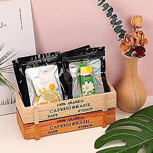 120 Resealable Mylar Bags, Smell Proof Bag for Food Storage, Holographic Packaging Pouch Bags with Front Window for Sample Snack Cookies Jewelry (4 x 6 Inch, Black)