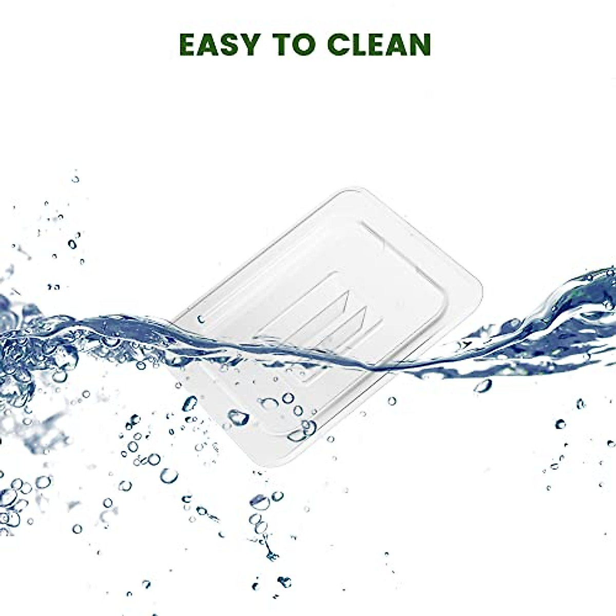 FSUON 6-Pack 1/6 Size Polycarbonate Universal Handled Food Pan Lid, Clear