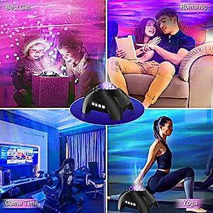 Vinwark Northern Lights Aurora Projector for Bedroom with Music Bluetooth Speaker and White Noise, Galaxy Projector, Starry Night Light Projectors for Kids Adults Gaming Room